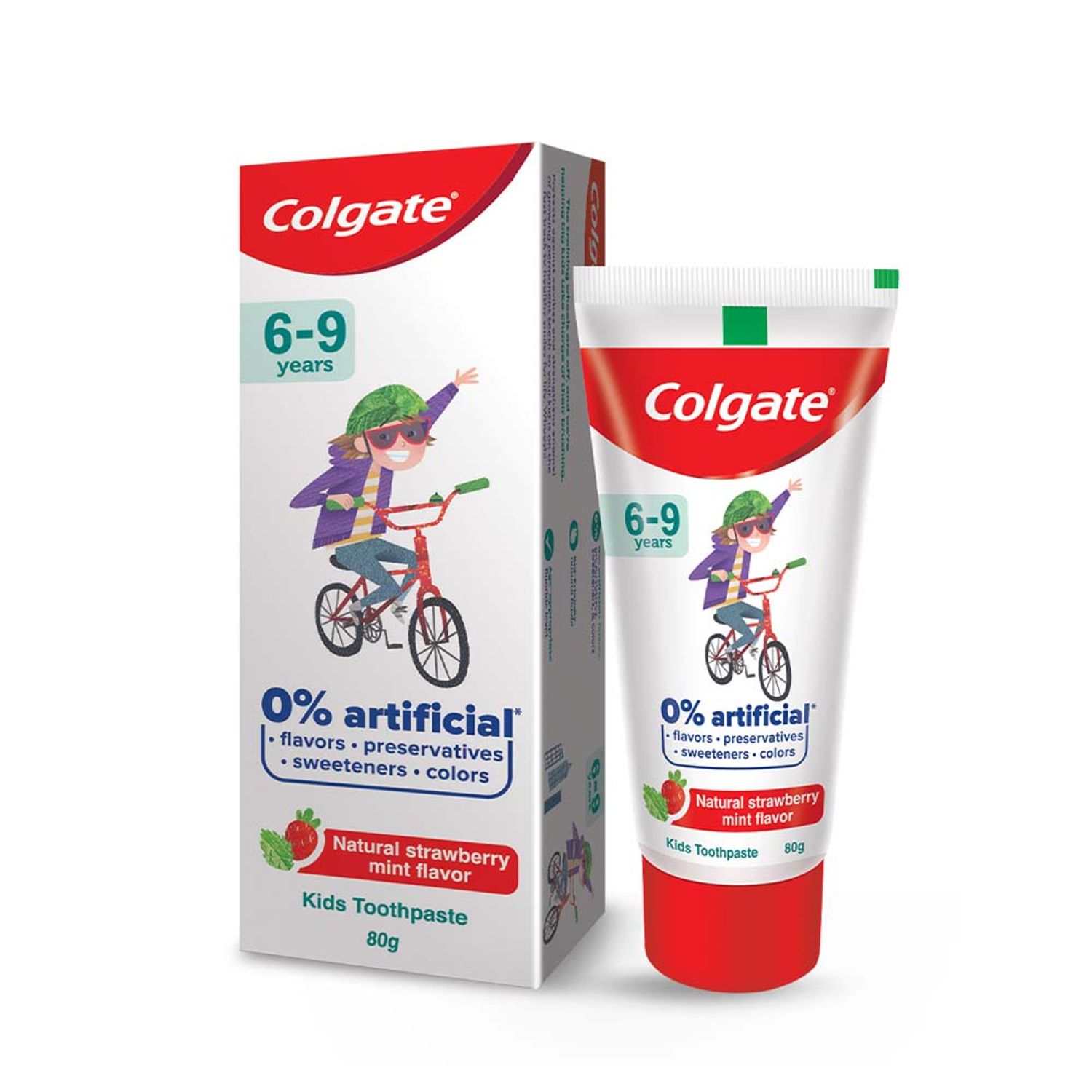 Kids Premium Toothpaste Cyclist child Strawberry Mint | Colgate Kids