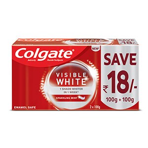Product- Colgate Visible White- Teeth Whitening paste- White Plus ...