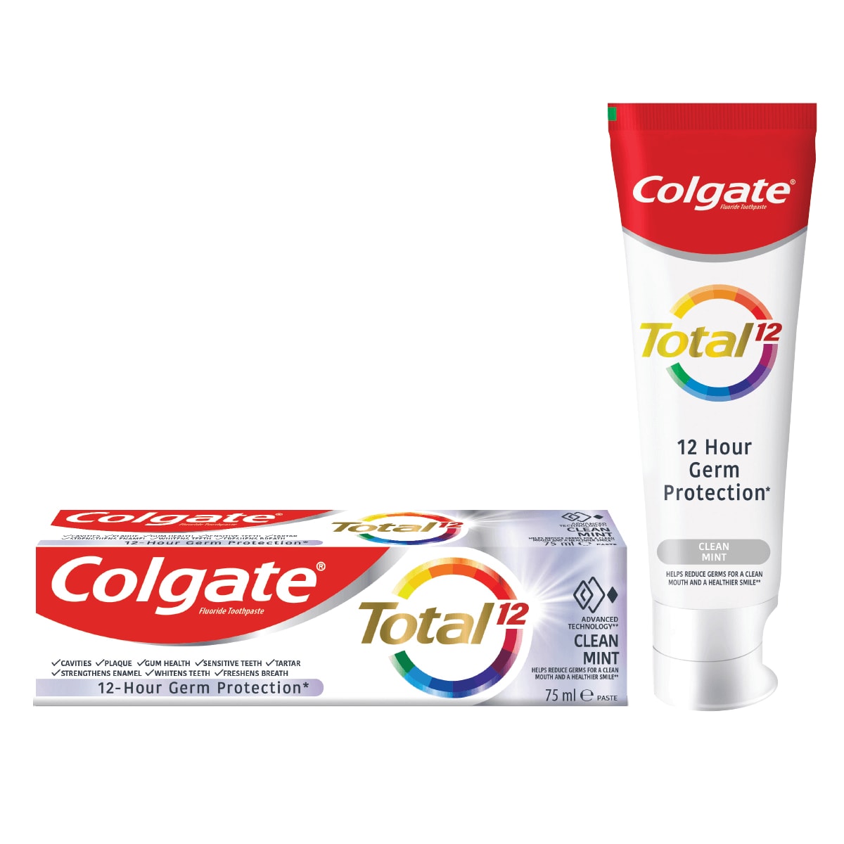 Colgate® Total 12 Clean Mint, Multi- Benefit Toothpaste, 75ml