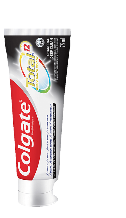 Colgate® Total 12 Deep Clean Charcoal, Whitening Toothpaste - 75ml Colgate® Total 12 Deep Clean Charcoal, Whitening Toothpaste - 75ml